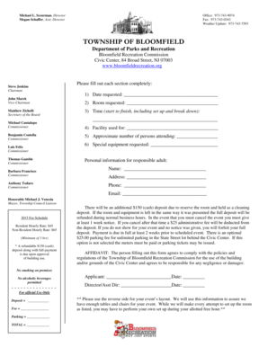 Fillable Online 2015 Civic Center Special Event Request Form Fax Email ...