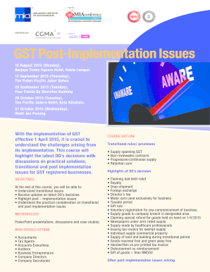 Fillable Online GST Post-Implementation Issues Fax Email Print - pdfFiller
