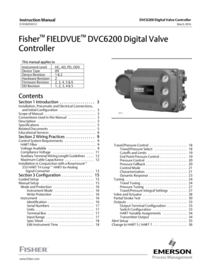 Fillable Online Fisher DVC6200 Digital Valve Controller - Emerson ...