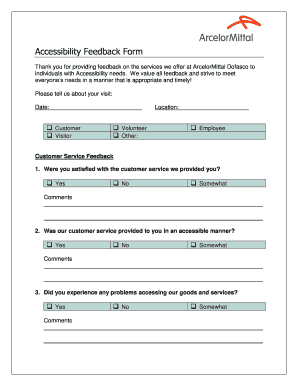 Fillable Online Accessibility Feedback Form - Dofasco Fax Email Print ...