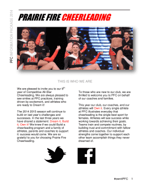 Fillable Online PRAIRIE FIRE CHEERLEADING - JAMSpiritSites Fax Email ...