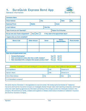Fillable Online Performance Payment and Contract Bonds The Fastest Bond ...
