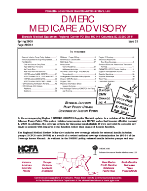 Fillable Online DMERC MEDICARE ADVISORY Fax Email Print - pdfFiller