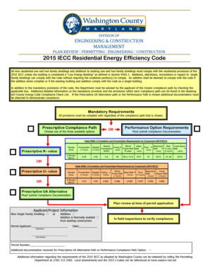 Fillable Online washco-md 2015 IECC Residential Energy Efficiency Code - washco-md Fax Email ...
