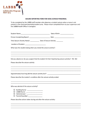 Fillable Online SEIZURE REPORTING FORM FOR NON-LICENSED PERSONNEL ...