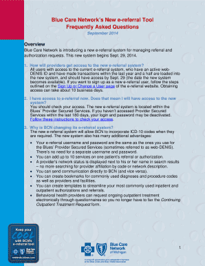 Fillable Online Blue Care Networks New e-referral Tool Fax Email Print ...