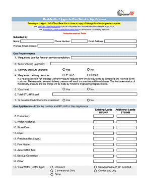Fillable Online Residential Upgrade Gas Service Application - Ameren ...