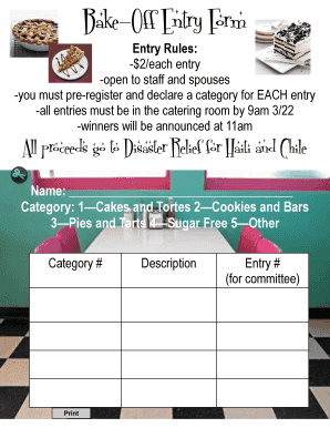 Fillable Online Bake-Off Entry Form - imagesacswebnetworkscom Fax Email ...