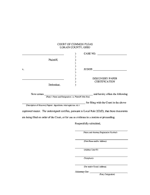 Fillable Online DISCOVERY PAPER Fax Email Print - pdfFiller