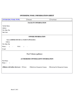Fillable Online SWIMMING POOL TYPE Fax Email Print - pdfFiller