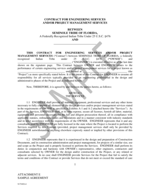 Fillable Online EngineeringProject Management Services Agreement 2 ...