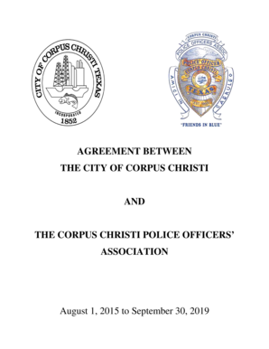 Fillable Online City and CCPOA Final Contract - City of Corpus Christi ...