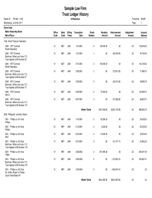 Fillable Online Trust Ledger History Fax Email Print - pdfFiller