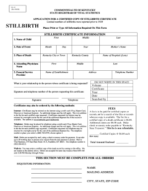 Fillable Online VS-32 COMMONWEALTH OF KENTUCKY STATE REGISTRAR OF VITAL ...
