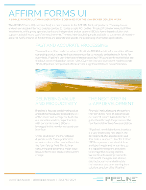 Fillable Online AFFIRM FORMS UI - iPipeline Fax Email Print - pdfFiller