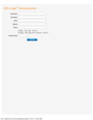 Fillable Online IGO e-App Demonstration - iPipeline Fax Email Print ...