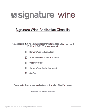 Fillable Online Signature Wine Electronic Application Form Version 7 ...