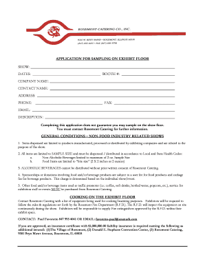 Fillable Online Sampling Form - The Show Helper Fax Email Print - pdfFiller