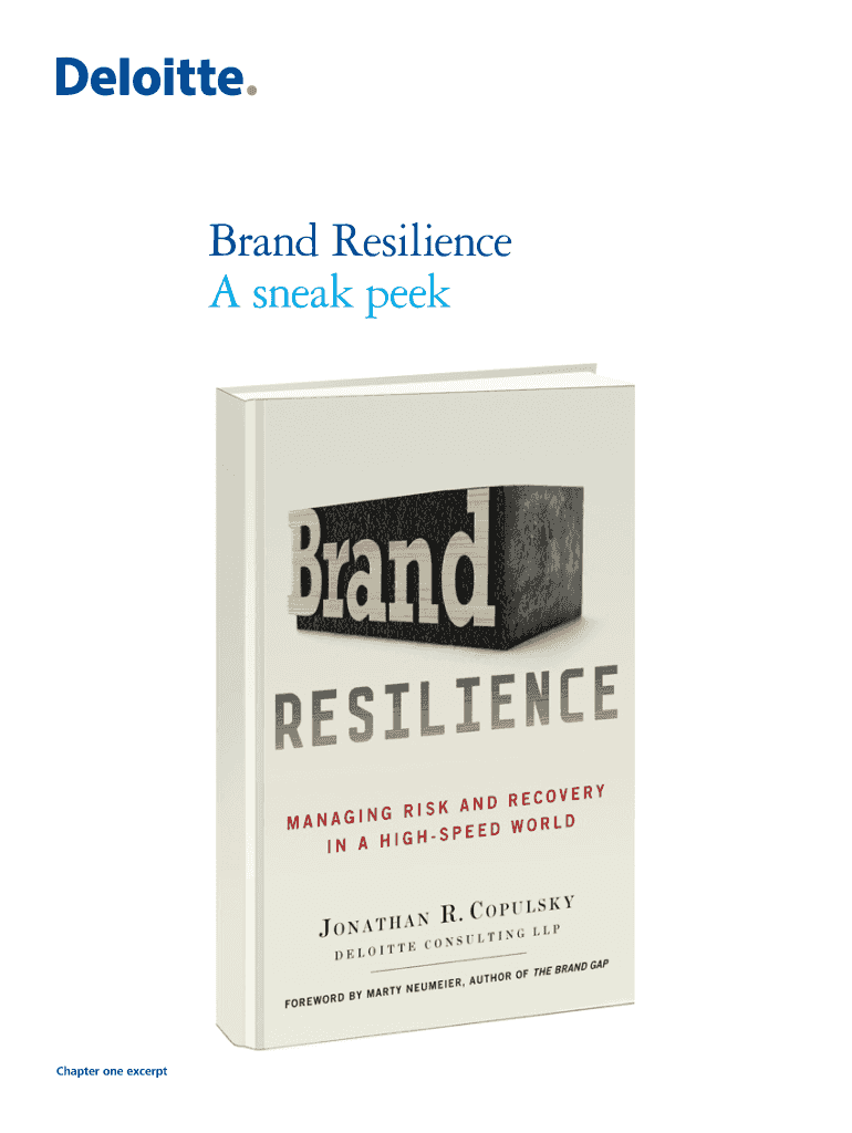 Fillable Online Brand Resilience Fax Email Print - pdfFiller