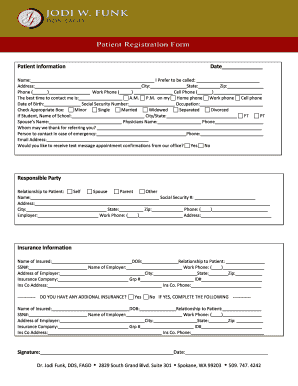 Fillable Online Patient Registration Form Dr Fax Email Print - pdfFiller
