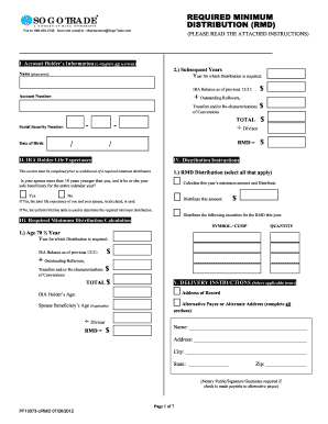 Fillable Online SOGOTRADE REQUIRED MINIMUM DISTRIBUTION RMD Fax Email ...