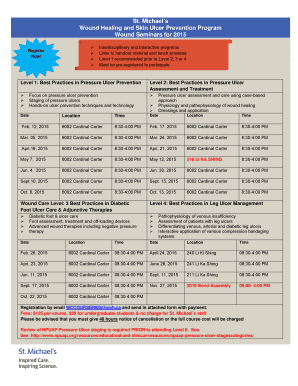 Fillable Online WOUND CARE FLYER 2015 - St Michaels Hospital Fax Email ...