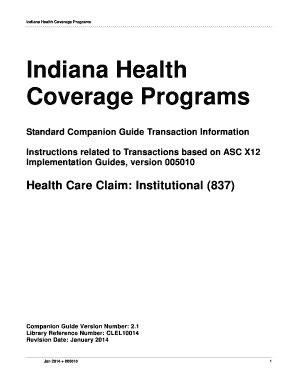 Fillable Online Indiana Health Coverage Programs Fax Email Print ...