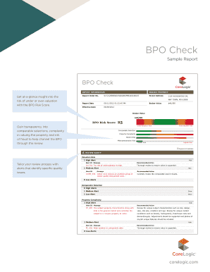 Fillable Online BPO Check - CoreLogic Fax Email Print - pdfFiller