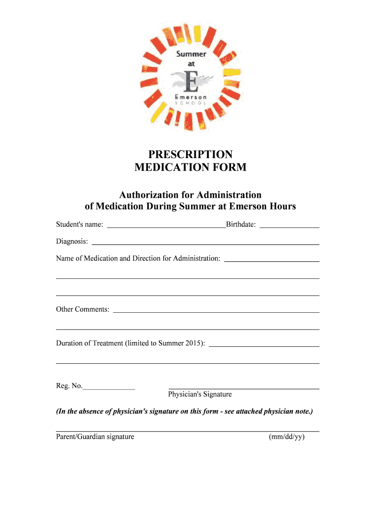 Fillable Online PRESCRIPTION MEDICATION FORM - UltraCamp Fax Email ...