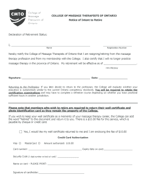 Fillable Online Declaration of Retirement Status Fax Email Print ...