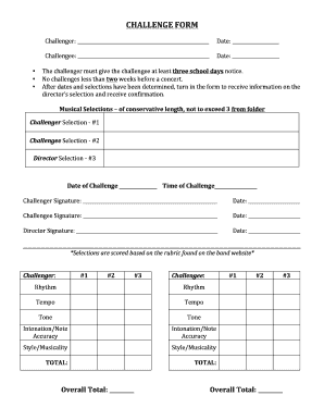 Fillable Online Challenger Date Fax Email Print - pdfFiller