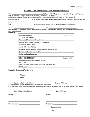 Fillable Online DISCHARGE VOUCHERTRADITIONAL ENDReviseddoc Fax Email ...