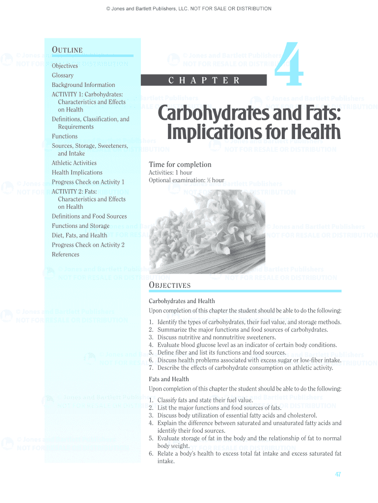 Fillable Online ACTIVITY 1: Carbohydrates: Fax Email Print - pdfFiller