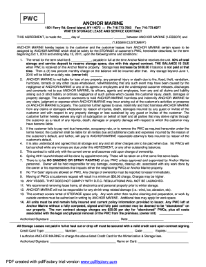 Fillable Online PWC Contract.doc Fax Email Print - pdfFiller