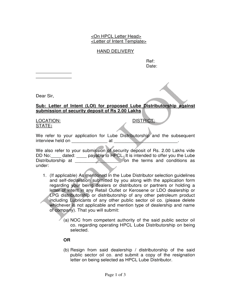 Hpcl Letterhead Format - Fill Online, Printable, Fillable, Blank ...