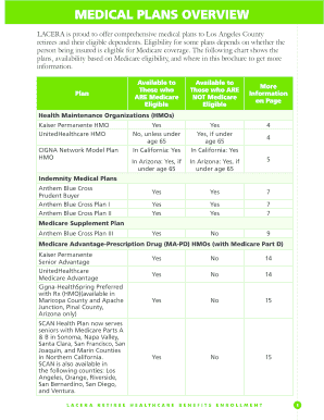 Fillable Online MEDICAL PLANS OVERVIEW Fax Email Print - pdfFiller