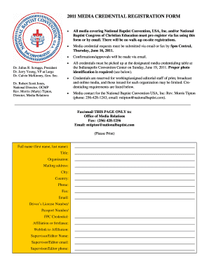 Fillable Online Media credential request form - apprazorplanetcom Fax Email Print - pdfFiller