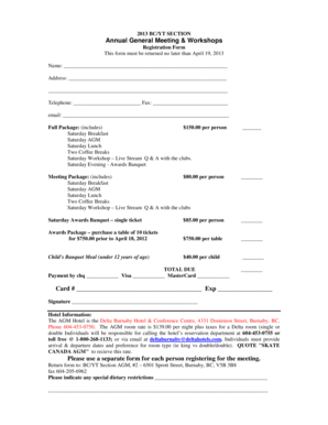 Fillable Online Section AGM Registration form Fax Email Print - pdfFiller