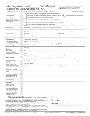 Fillable Online Voter Registration and Absentee Ballot Request For any ...