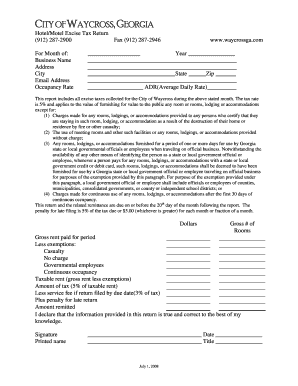 Fillable Online Hotel Motel Excise Taxdoc Fax Email Print - pdfFiller