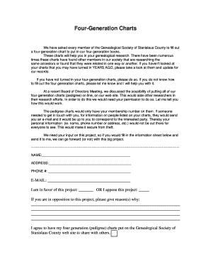 Fillable Online Four-Generation Charts - CAGenWeb Fax Email Print ...