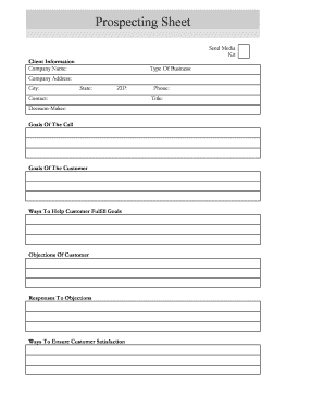 Fillable Online PROSPECTING SHEET - 4expertisecom Fax Email Print ...