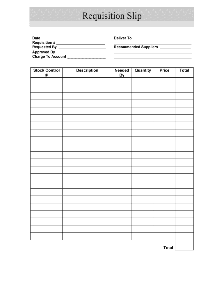 Fillable Online REQUISITION SLIP - 4expertisecom Fax Email Print - pdfFiller