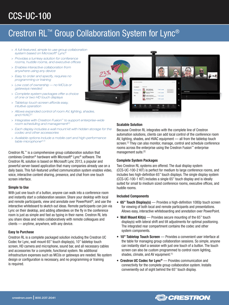 Fillable Online Product Specifications. Spec sheet for CCS-UC-100. Fax ...