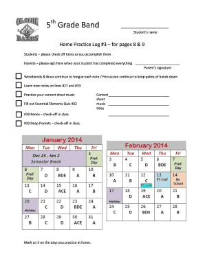 Fillable Online 5th Grade Band Fax Email Print - pdfFiller
