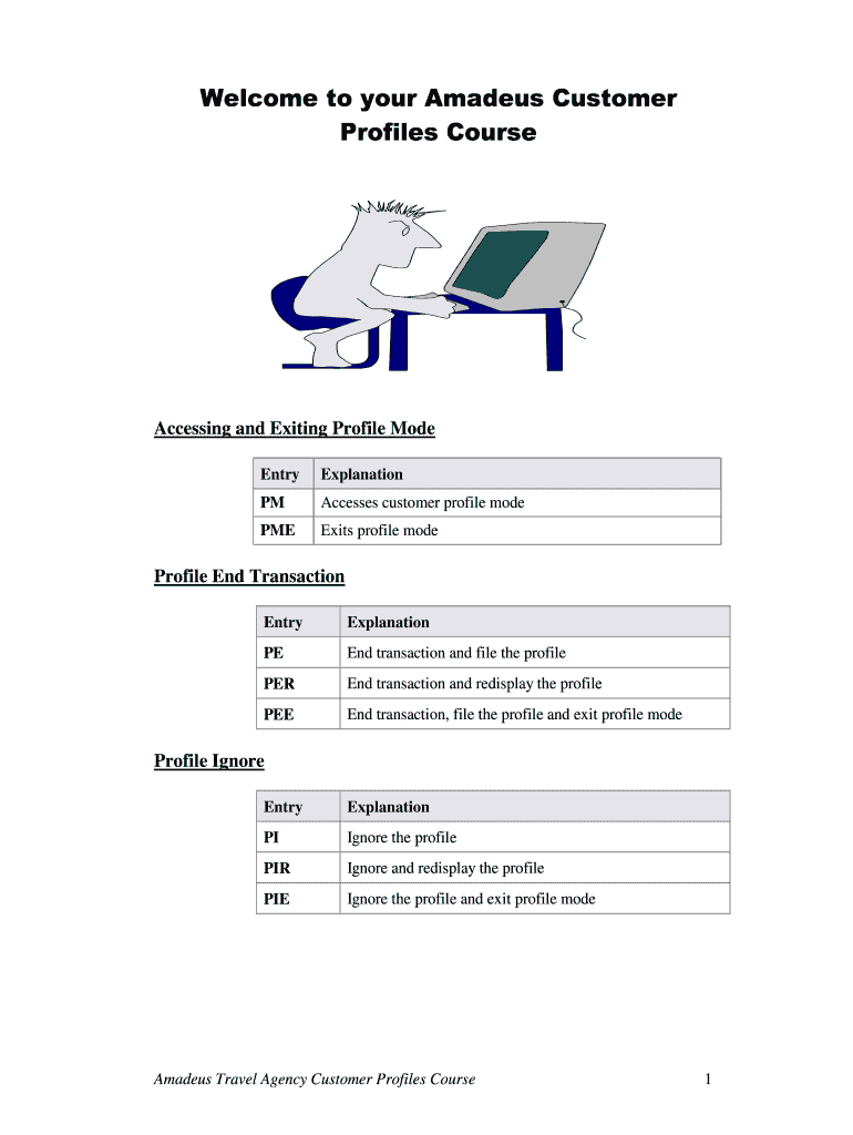 Fillable Online Welcome to your Amadeus Customer Fax Email Print ...