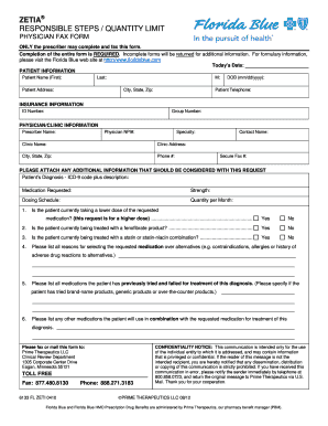 Fillable Online Physician Fax Form - Health Insurance for Florida Fax ...