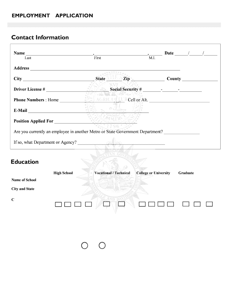 Fillable Online DAVIDSON COUNTY CLERK - nashvilleclerkcom Fax Email ...