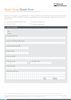 Fillable Online Dealer Group Details Form Fax Email Print - pdfFiller