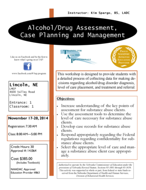 Fillable Online Instructor Kim Spargo, BS, LADC Fax Email Print - pdfFiller